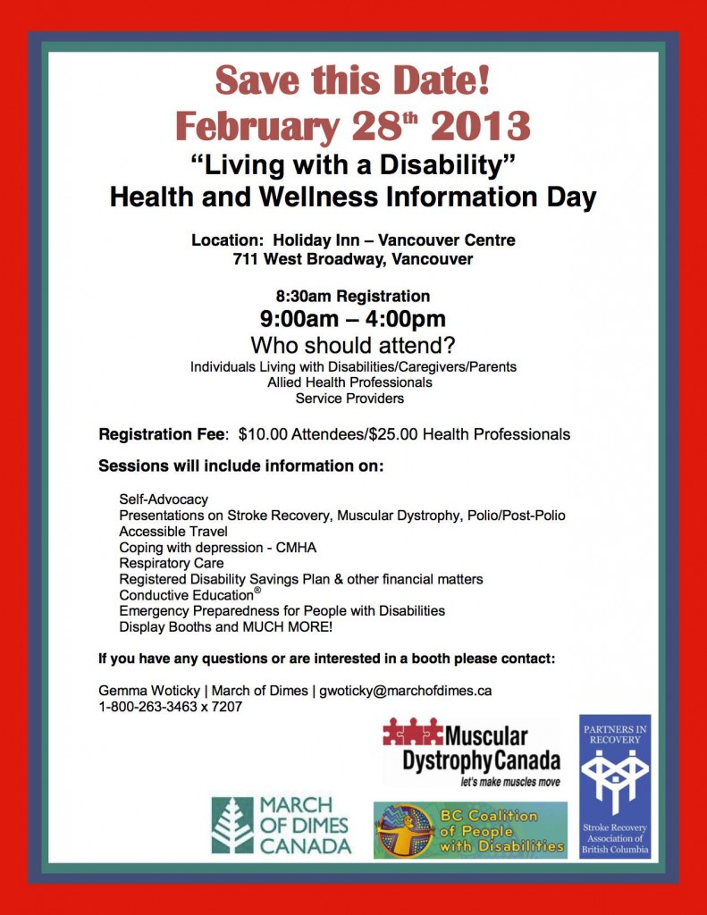 Come to the “Living with a Disability” Conference in February | DABC