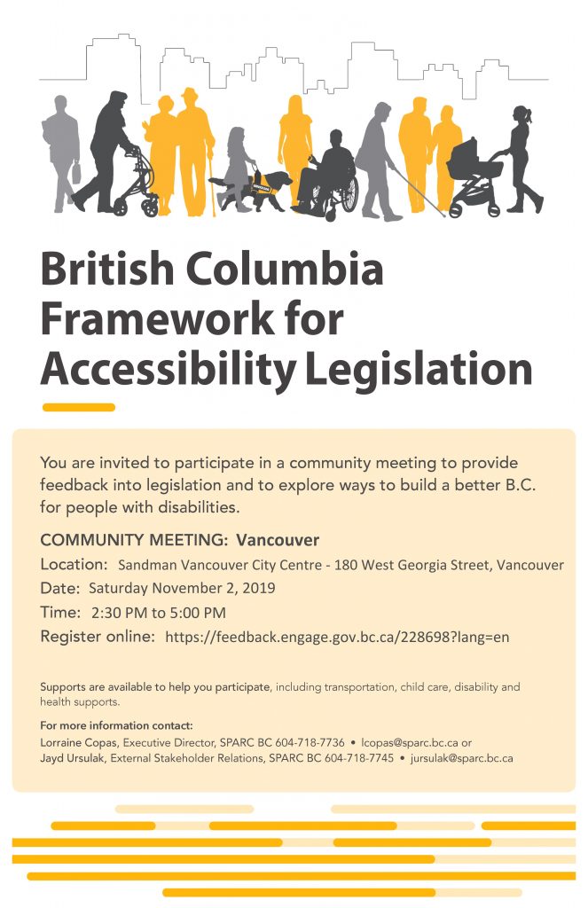 Vancouver Community Meeting: Provincial Accessibility Legislation ...